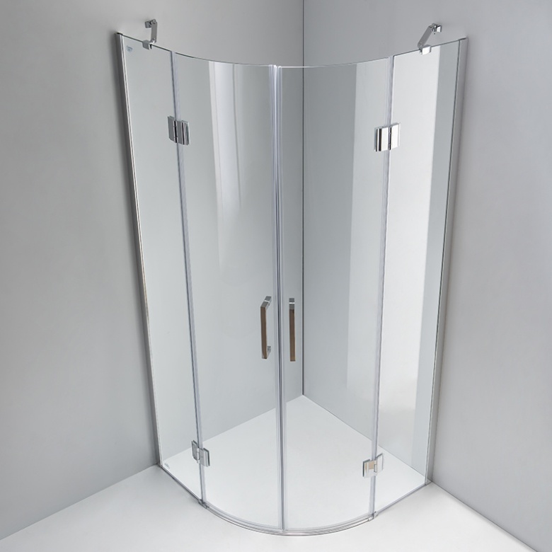 KABINA PRYSZNICOWA PÓŁOKRĄGŁA KZ92B CHROM 90x90 CM - sklep Hydrosan.eu